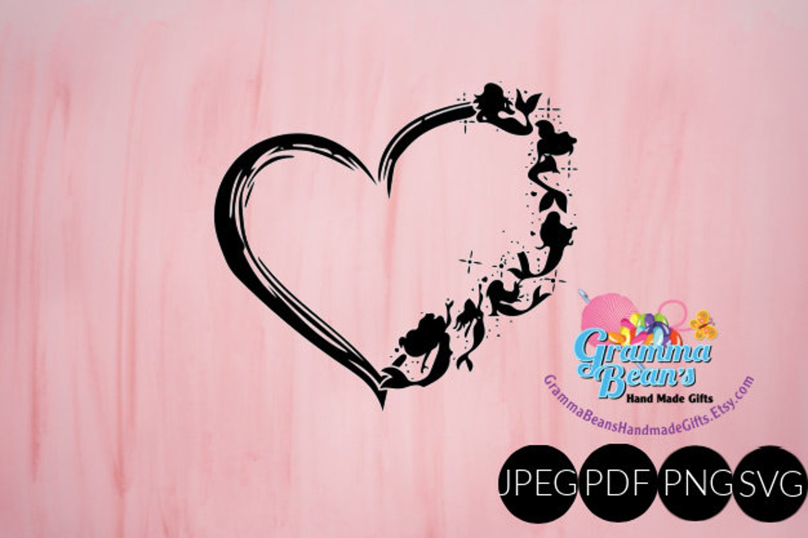 I Love Ariel SVG, Png, Pdf, and Jpeg - Etsy