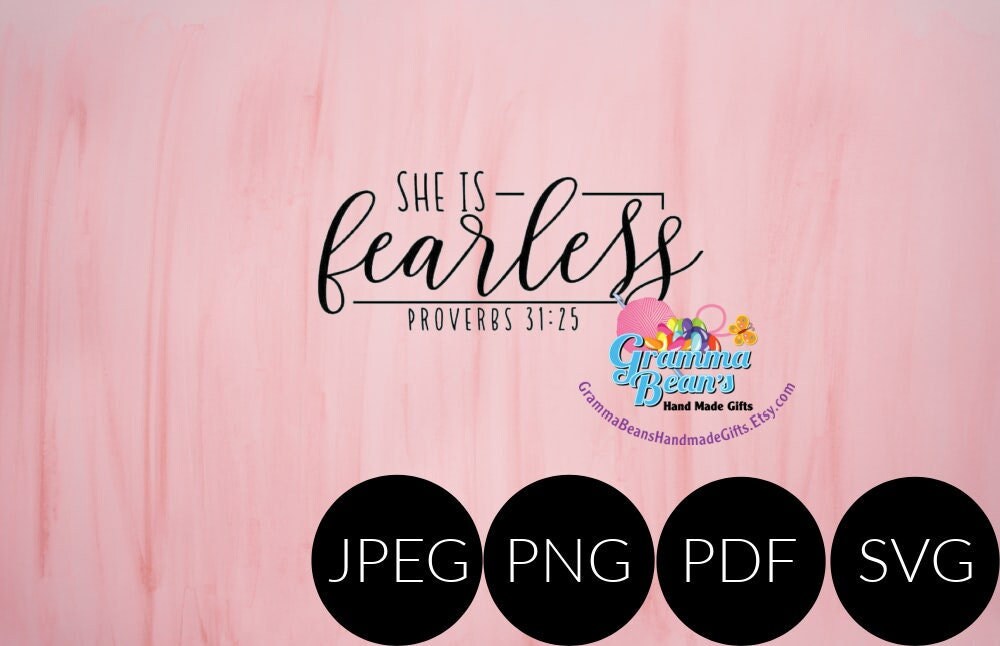 She is Fearless SVG pdf png and jpeg | Etsy