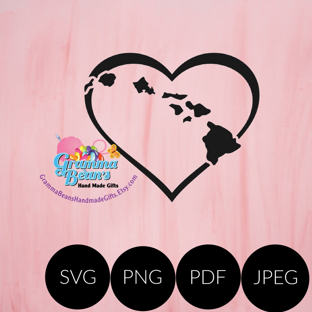 I Love Hawaii SVG - Etsy