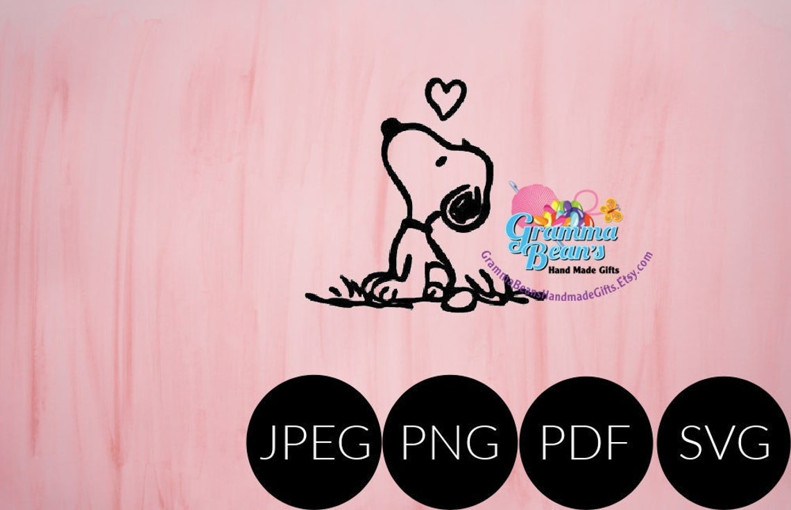 Snoopy SVG, Pdf, Png and Jpeg - Etsy