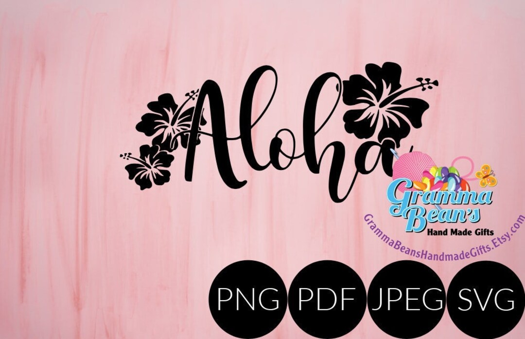 Aloha SVG, Pdf, Png and Jpeg - Etsy