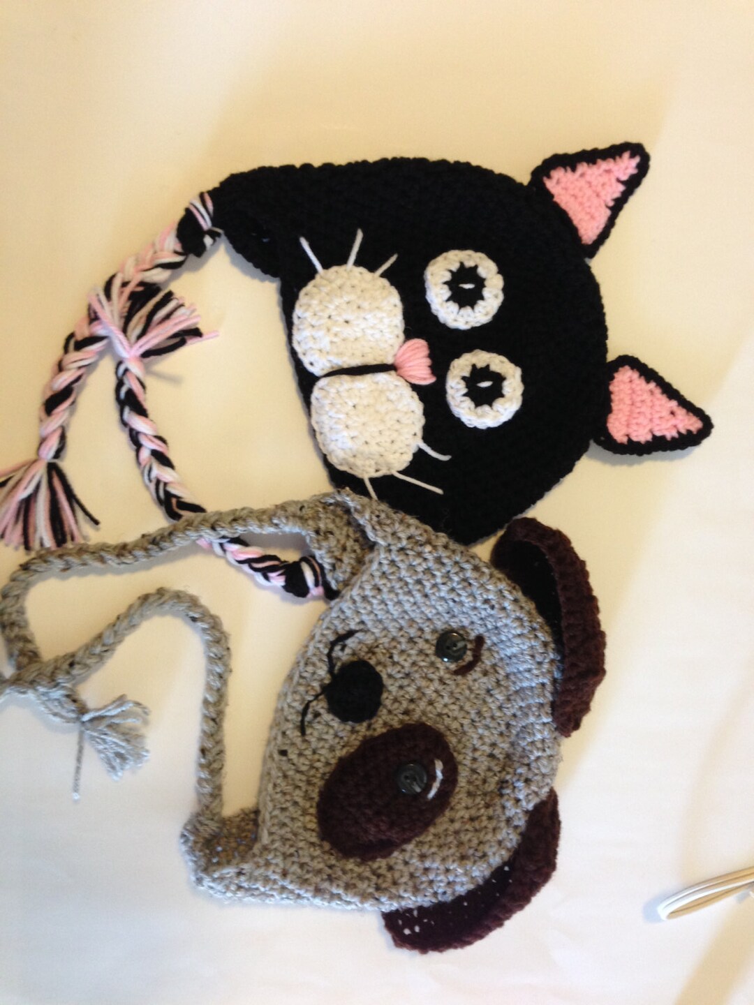 Puppy & Kitty Crochet Hat Pattern Combo - Etsy