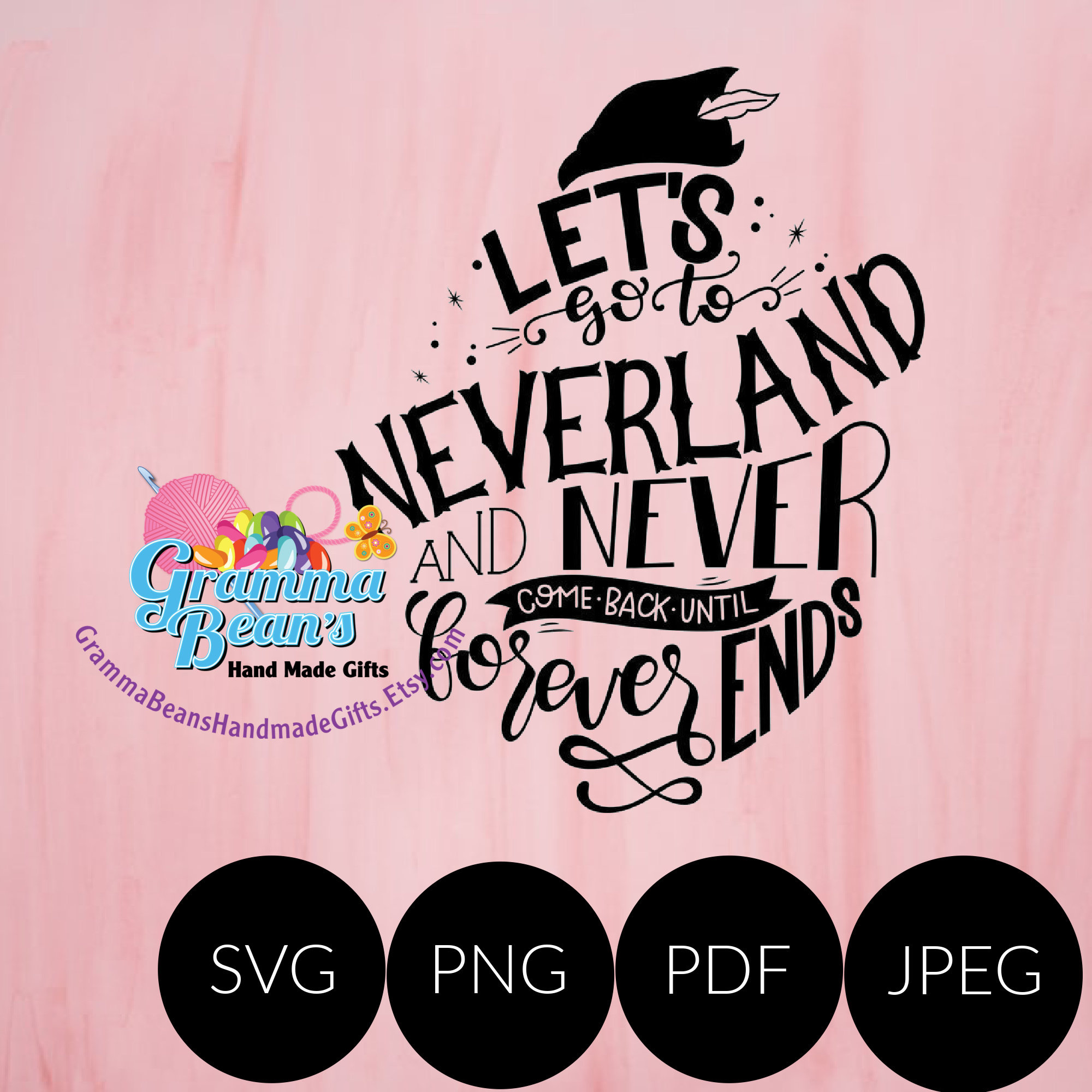 Lets Go to Neverland SVG, Pdf, Png and Jpeg - Etsy