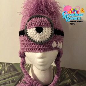 Silly Purple Minion Crochet Hat Pattern - Etsy