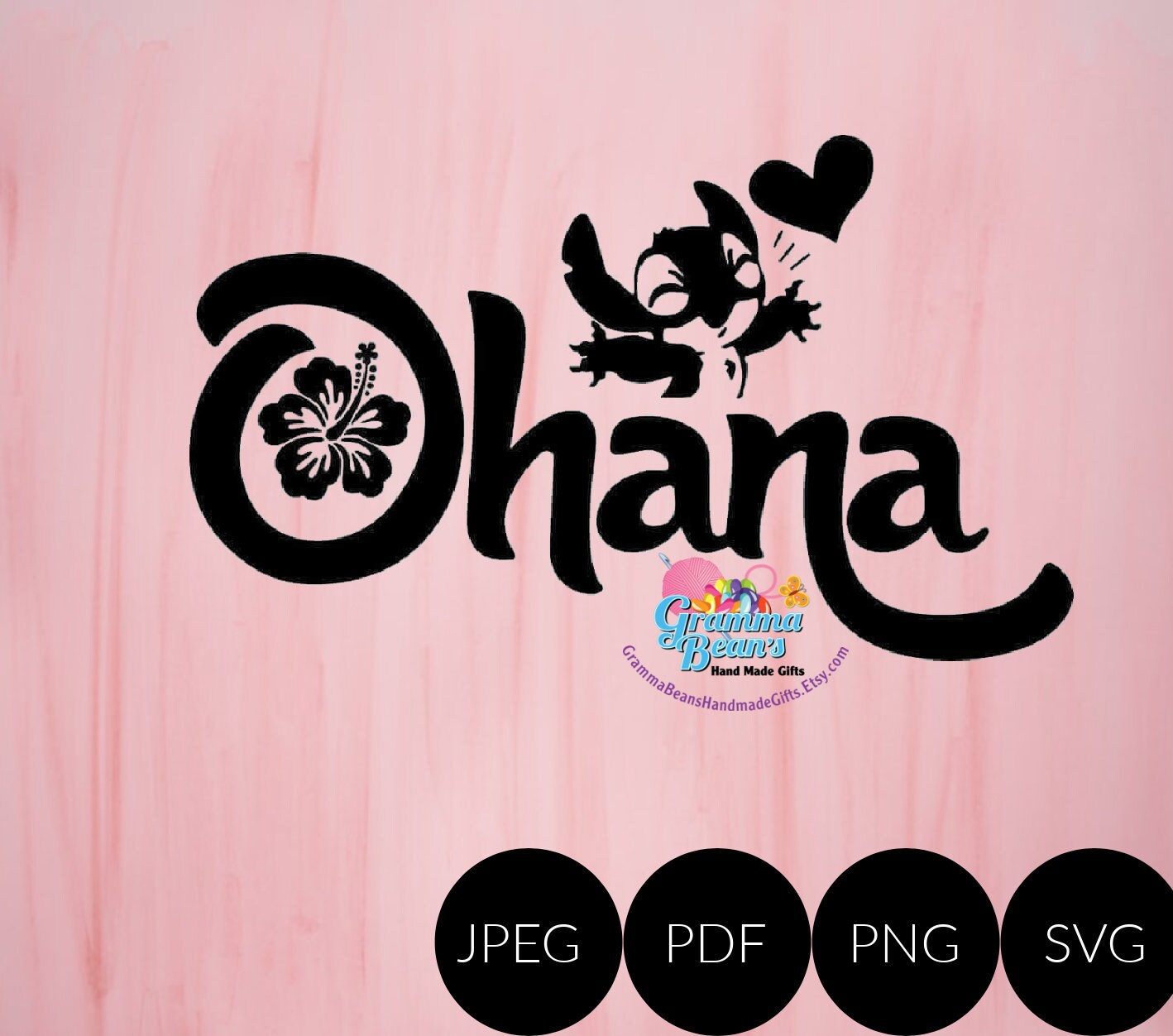 Ohana Lilo and Stitch SVF Pdf Png Jpeg - Etsy