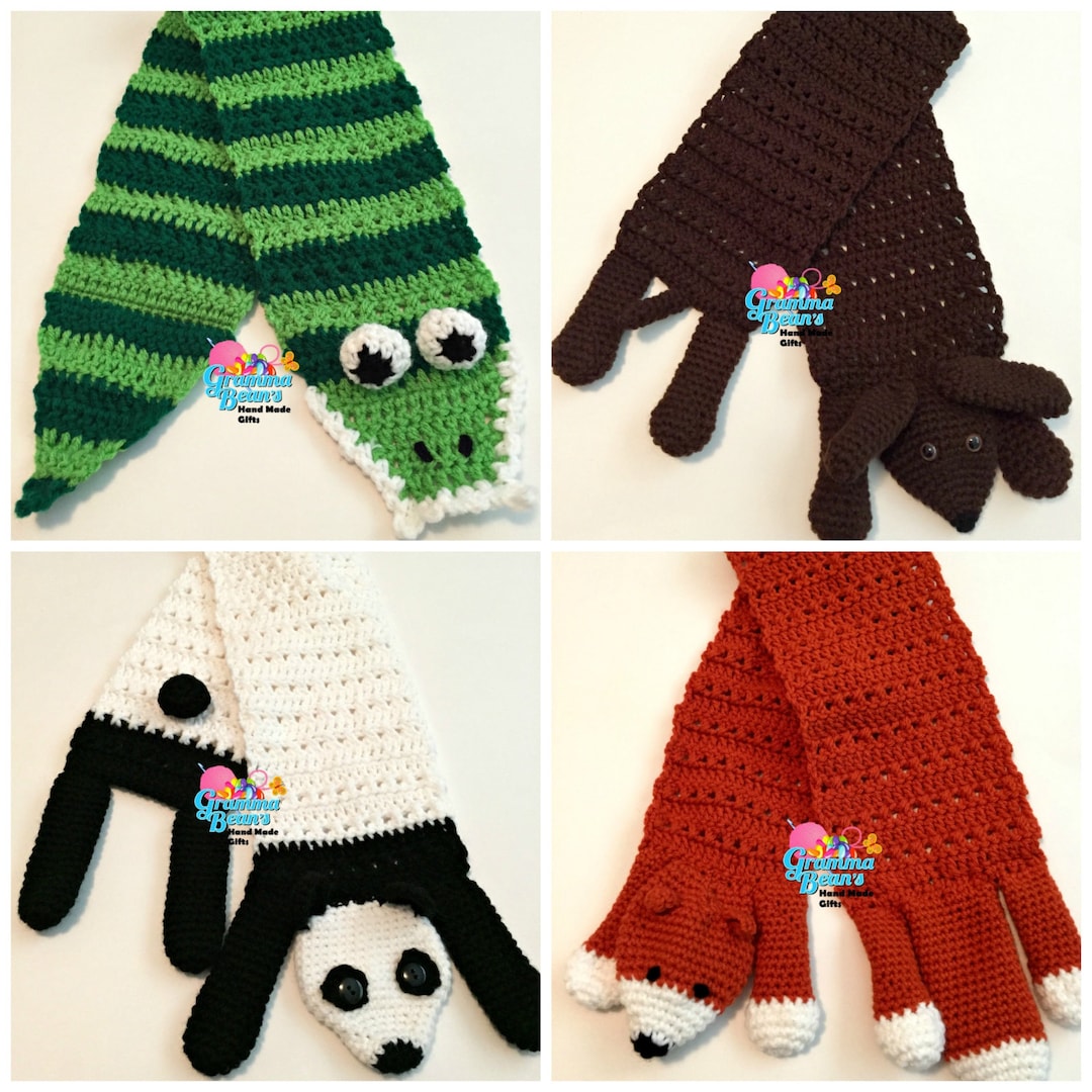 Silly Animal Scarves Crochet Pattern - Etsy