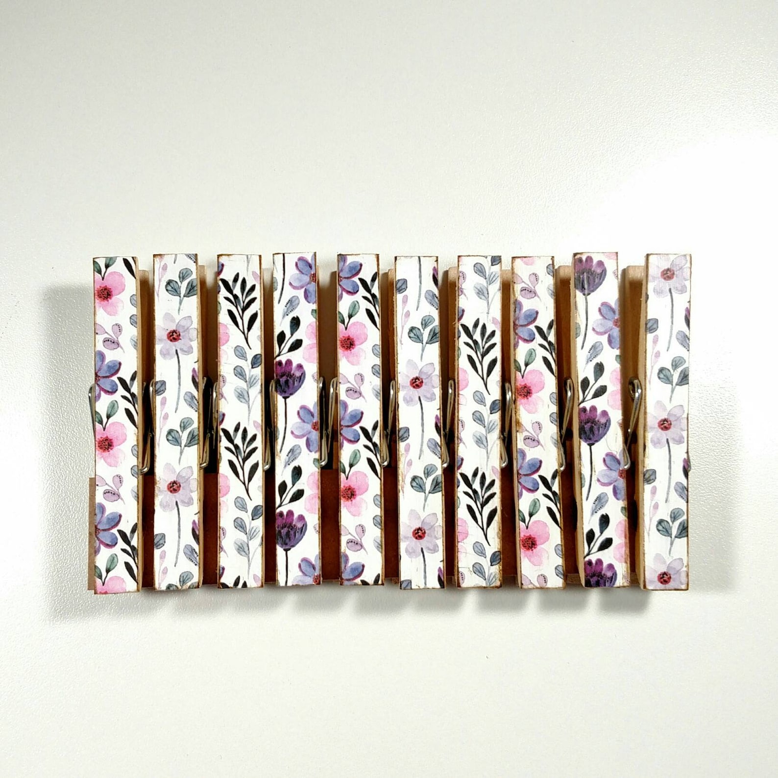Spring Flowers Clothespins Set of 10 Decoupage - Etsy