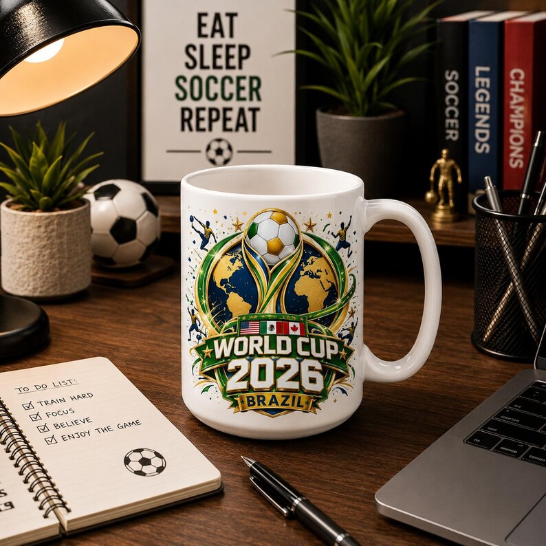 Brazil World Cup 2026 Mug, Brazil Soccer Fan Coffee Mug, Football ...