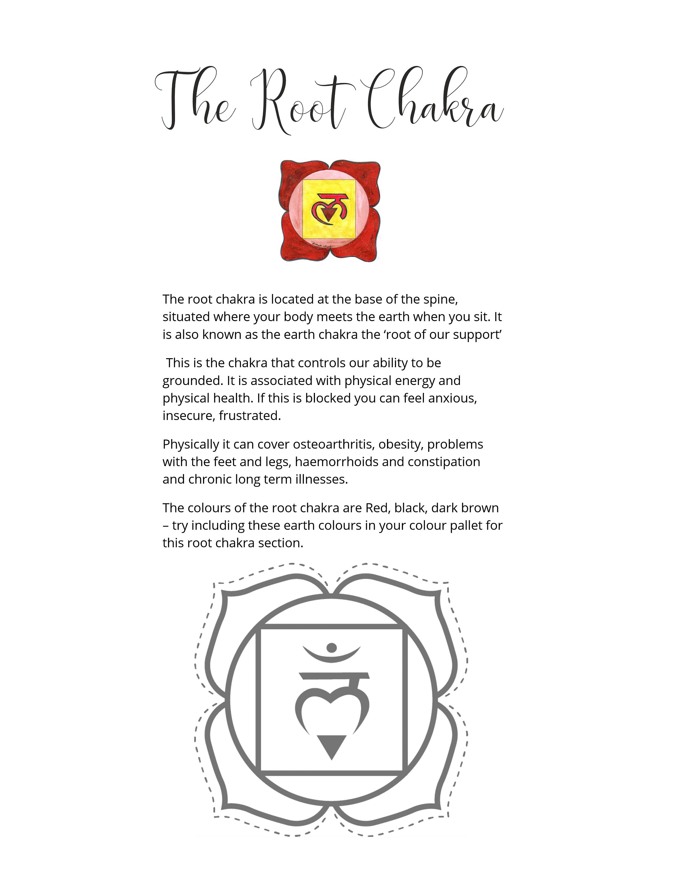 Root Chakra Colouring and Positive Affirmation Book Instant Download ...