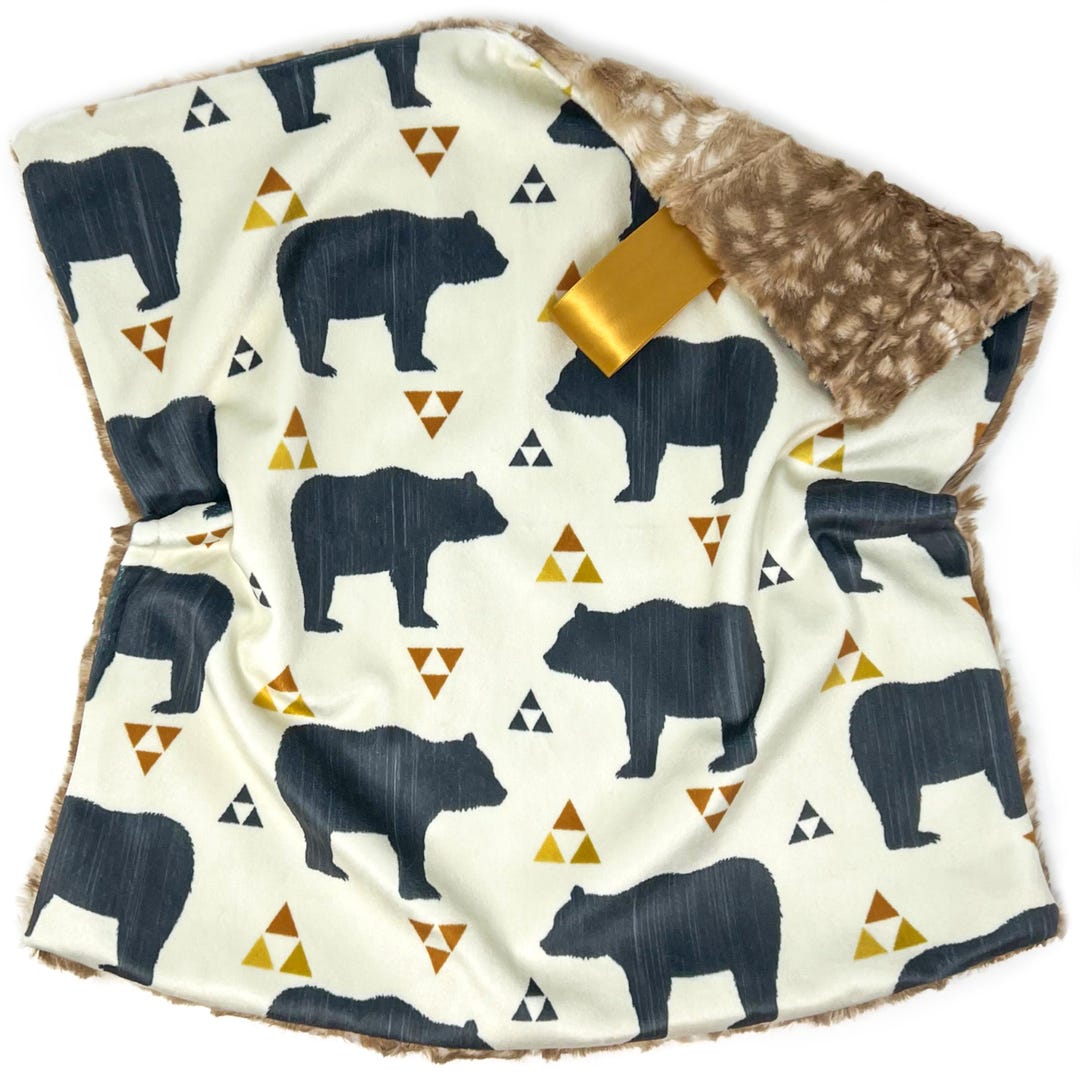 Lovey: Bears and Triangles. Woodland. Lovie. Minky. Trees. Forest ...