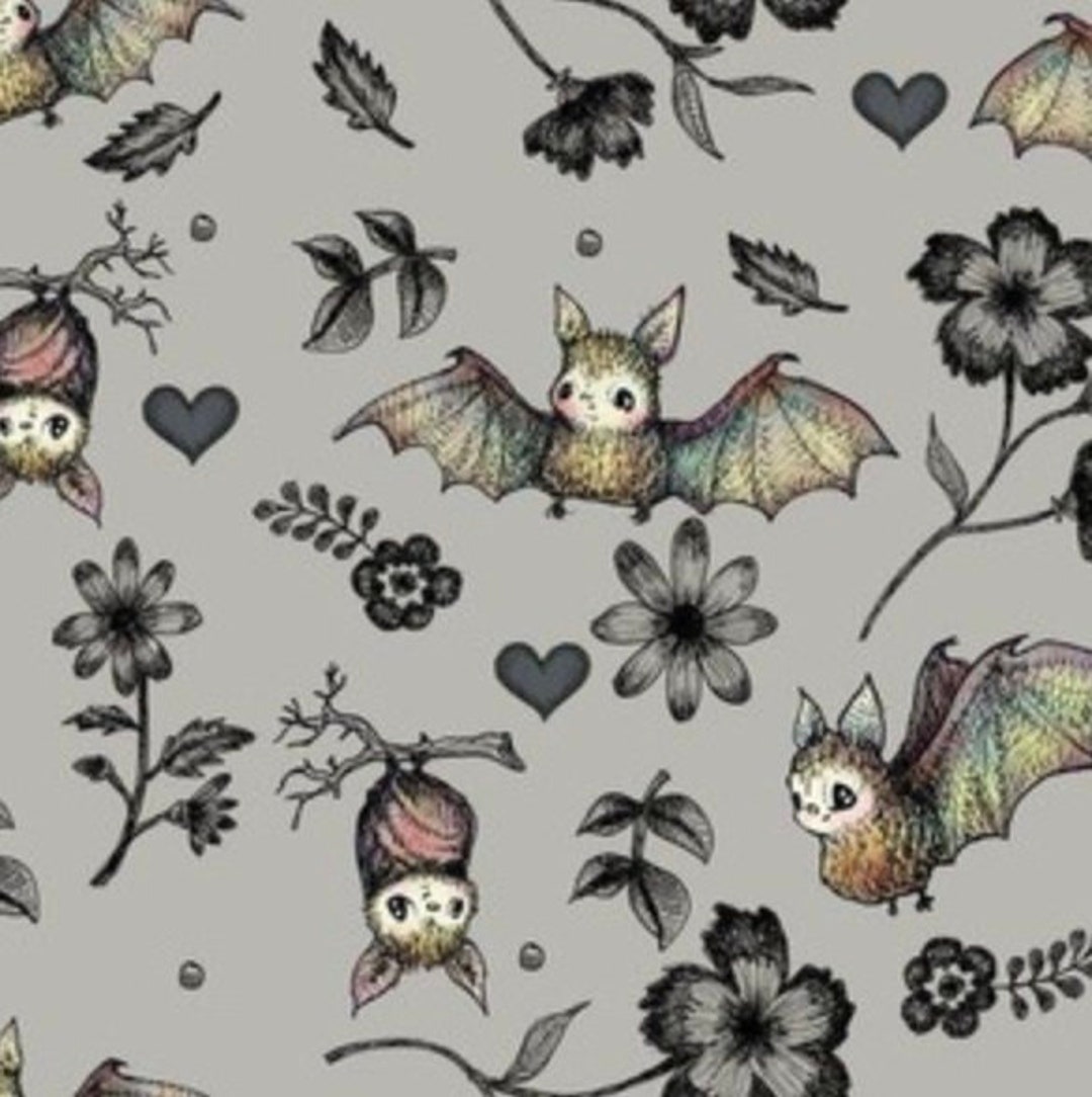Lovey, Baby Blanket, or Adult Blanket: Cute Little Gray Bats. Halloween ...