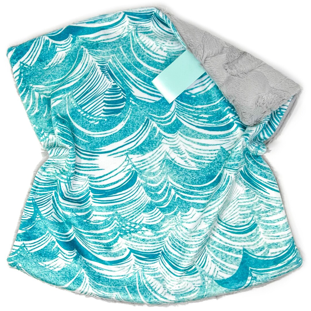 Lovey: Teal Boho Waves. Ocean Lovey. Lovie. Minky. Soft. Cuddly. Baby ...