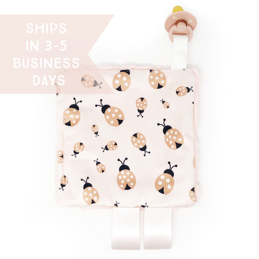 Paci Keeper, Crinkle, or Mini Lovey: Little Ladybugs. Pacifier Holder ...