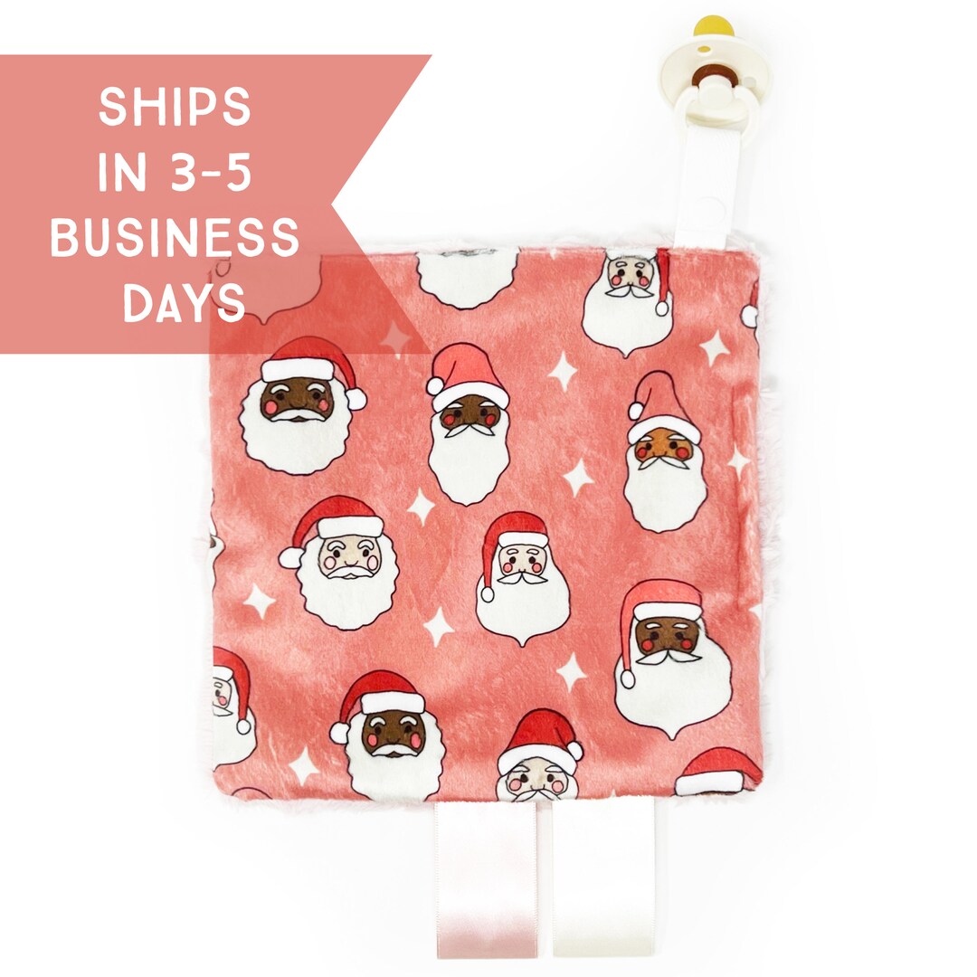 Paci Keeper, Crinkle, or Mini Lovey: Santa Sparkle. Pacifier Holder ...