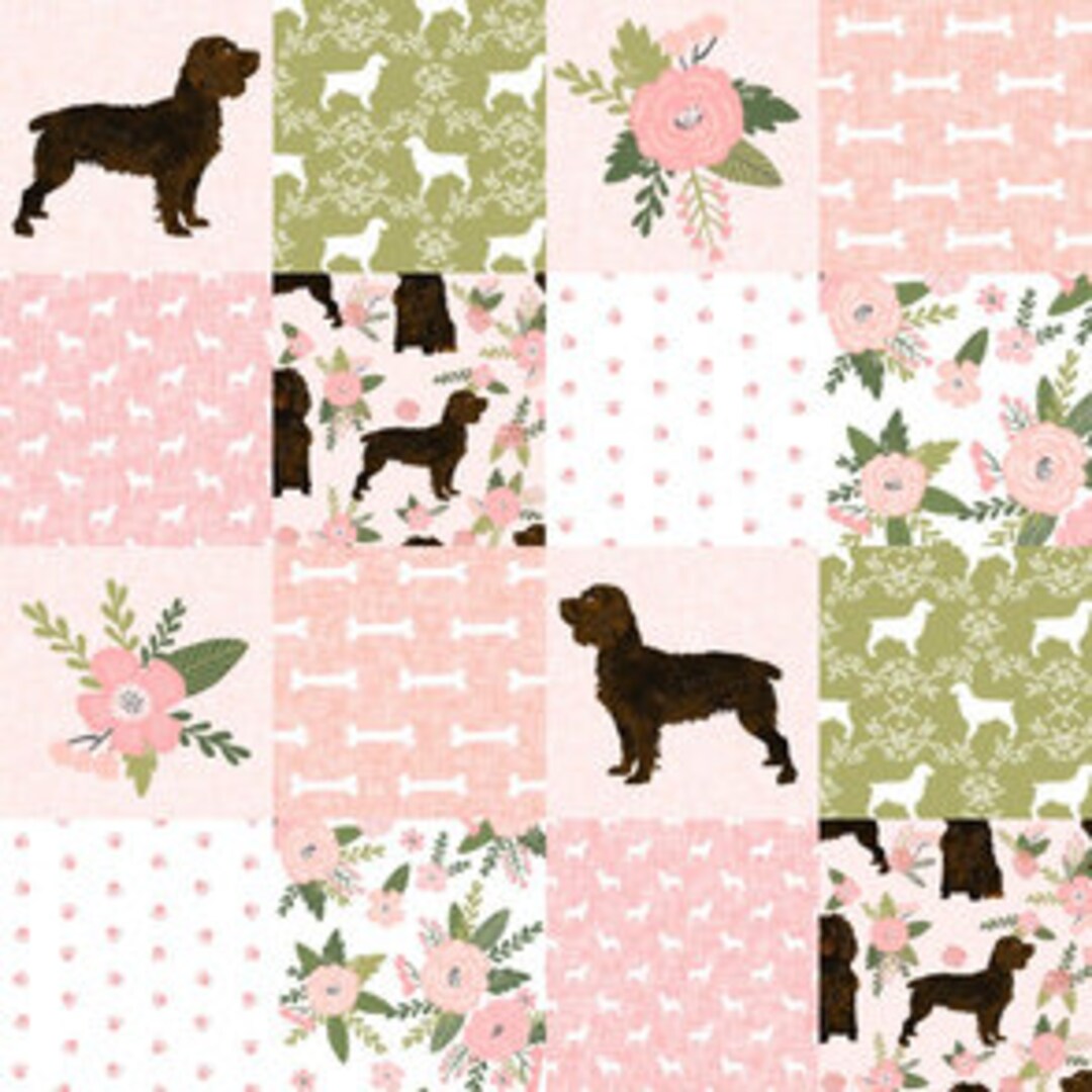Lovey Baby Blanket or Adult Blanket: Boykin Spaniel Floral - Etsy