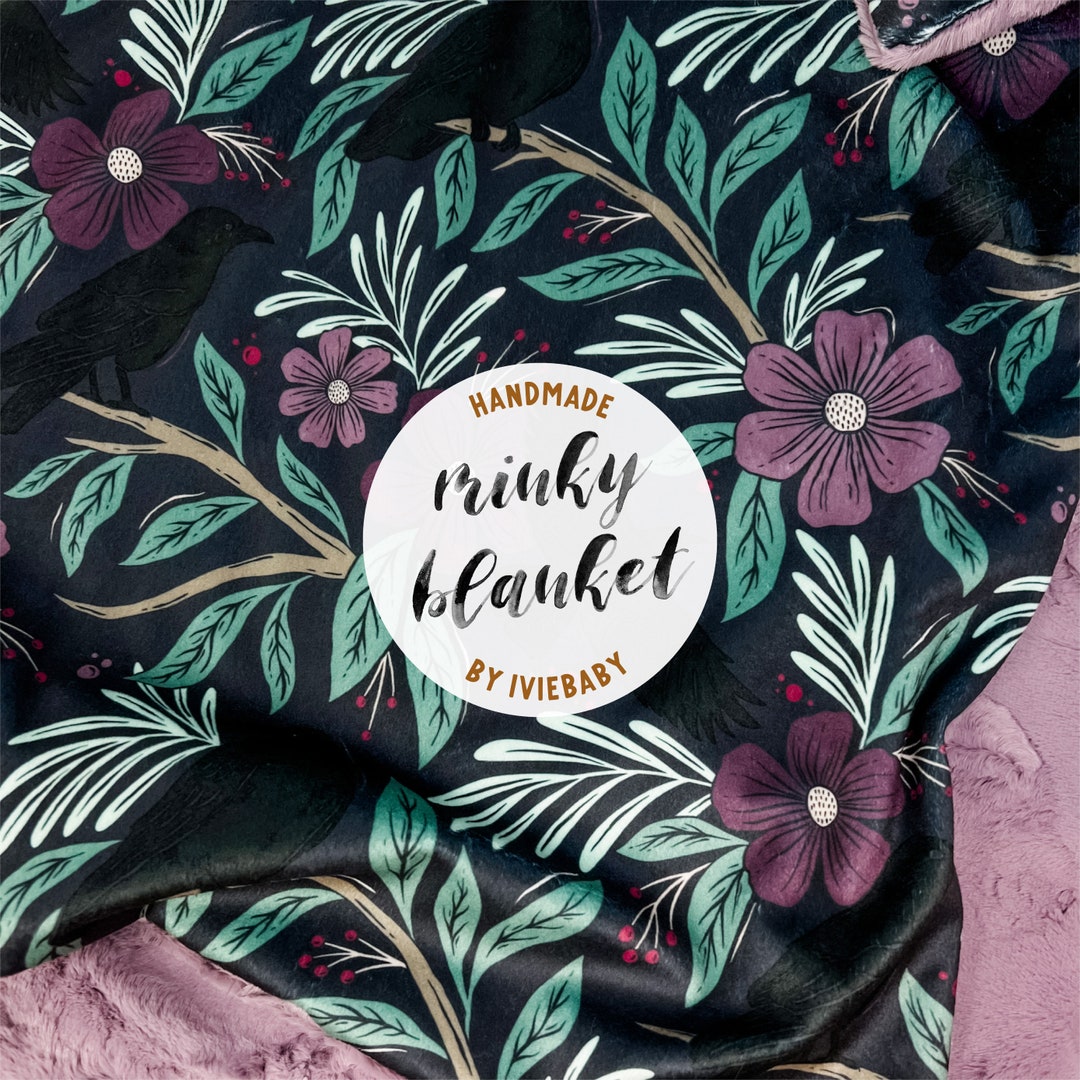 Baby Blanket: Dark Academia Ravens. Raven Baby Blanket. Bird Baby ...