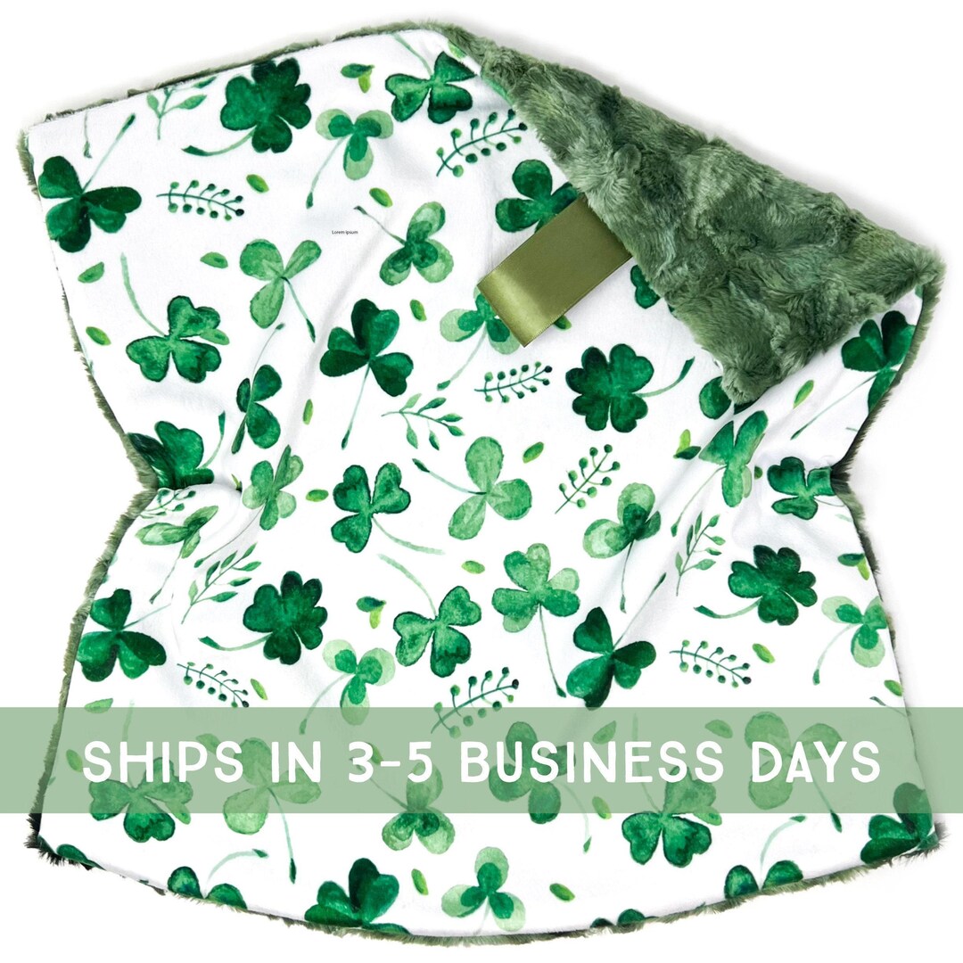 Lovey: Watercolor Shamrocks. Lovey. Shamrock Lovey. Irish Baby Gift ...