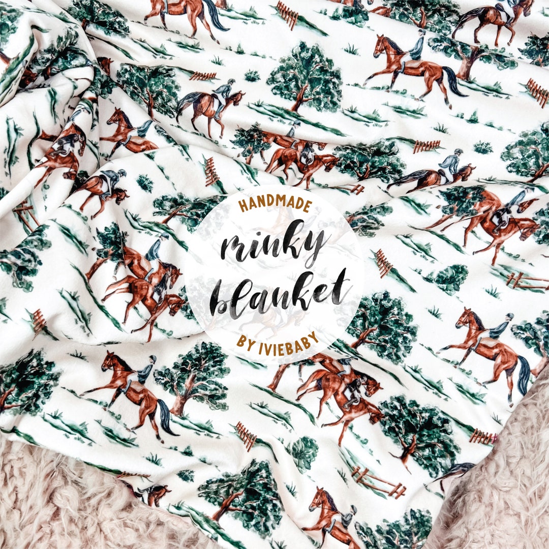 Baby Blanket: Horseback Riding. Horse Blanket. Horseback Riding Blanket ...