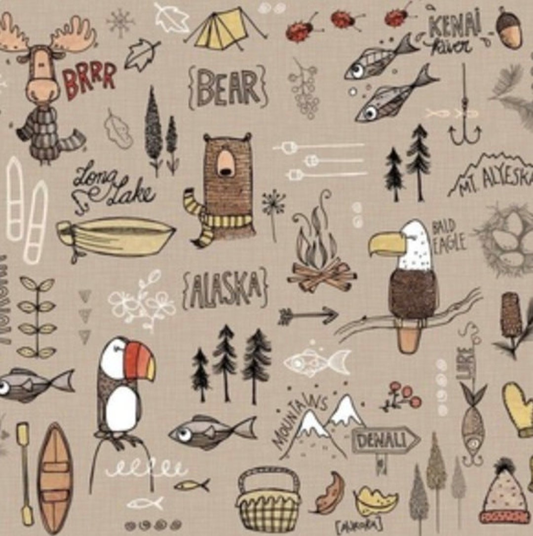 Lovey, Baby Blanket, or Adult Blanket: Brown Alaska. Alaska Lovey ...