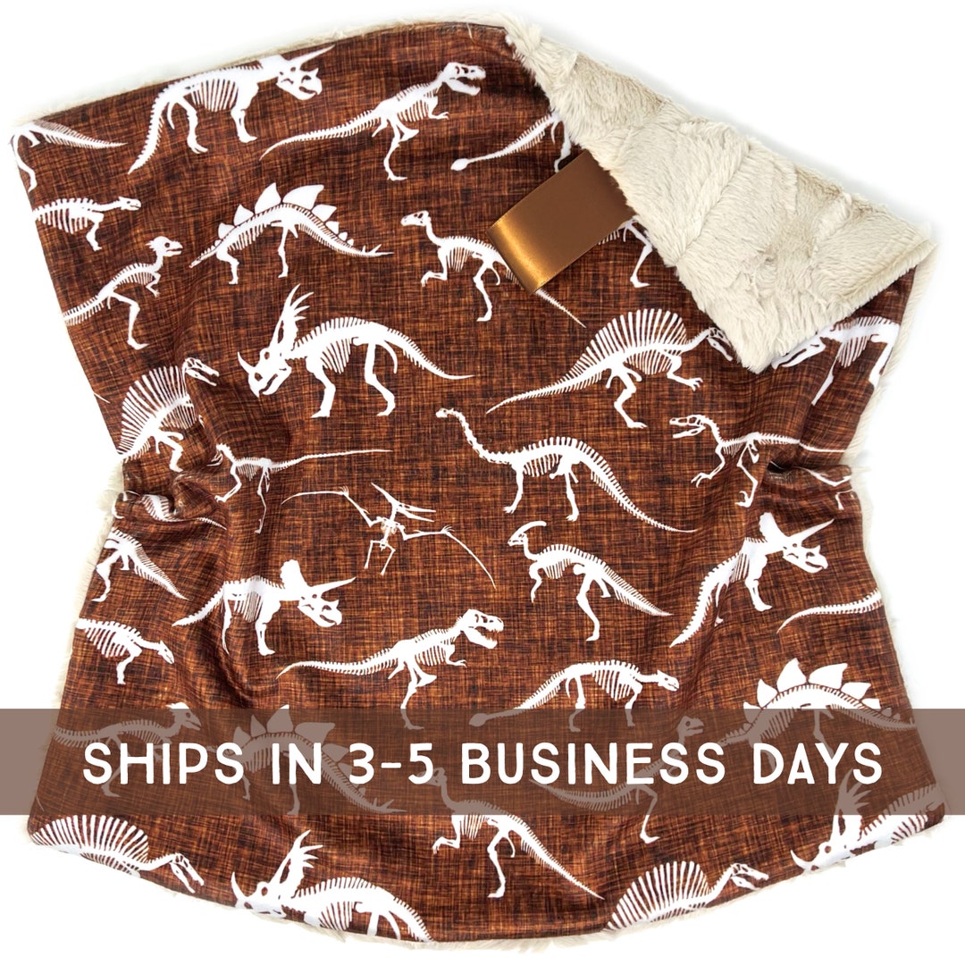 Lovey: Brown Dinosaur Bones. Earth Tone. Dinos. Boy. Tan. Minky. Lovie ...