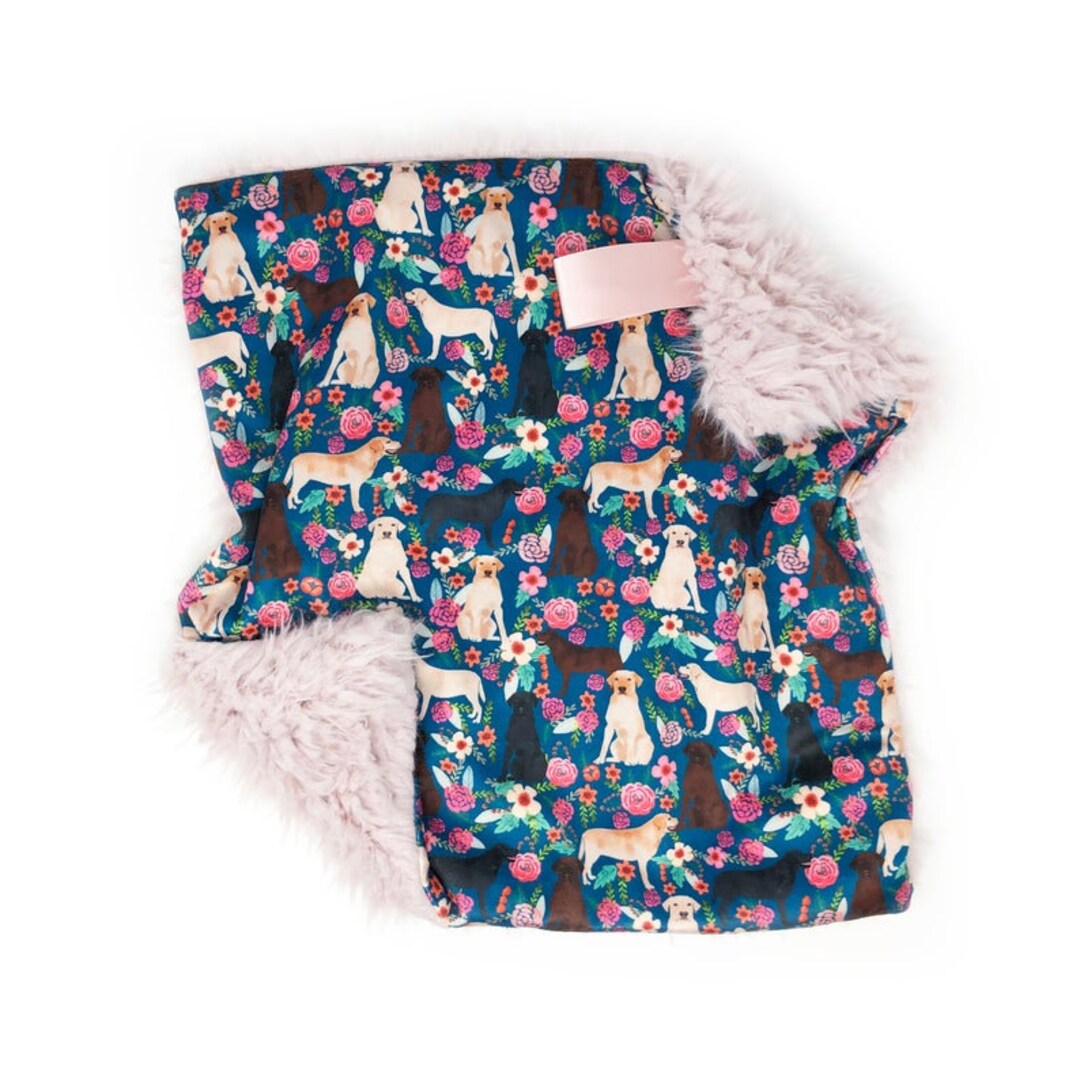 Lovey: Floral Labrador Retriever. Lovey. Labrador Lovey. Black - Etsy