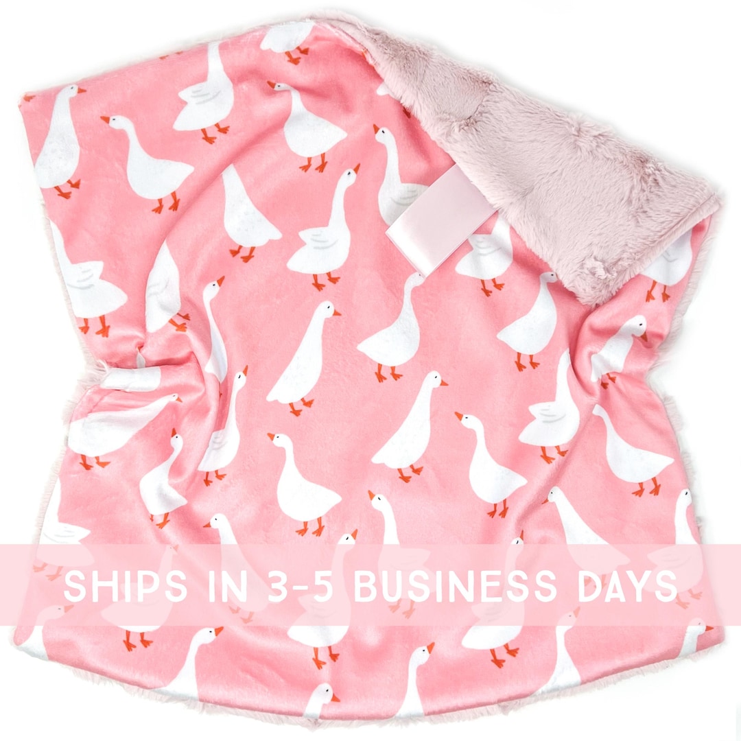 Lovey: Lychee Geese. Pink Goose Lovey. Lovie. Minky. Girl. Cute. Farm ...