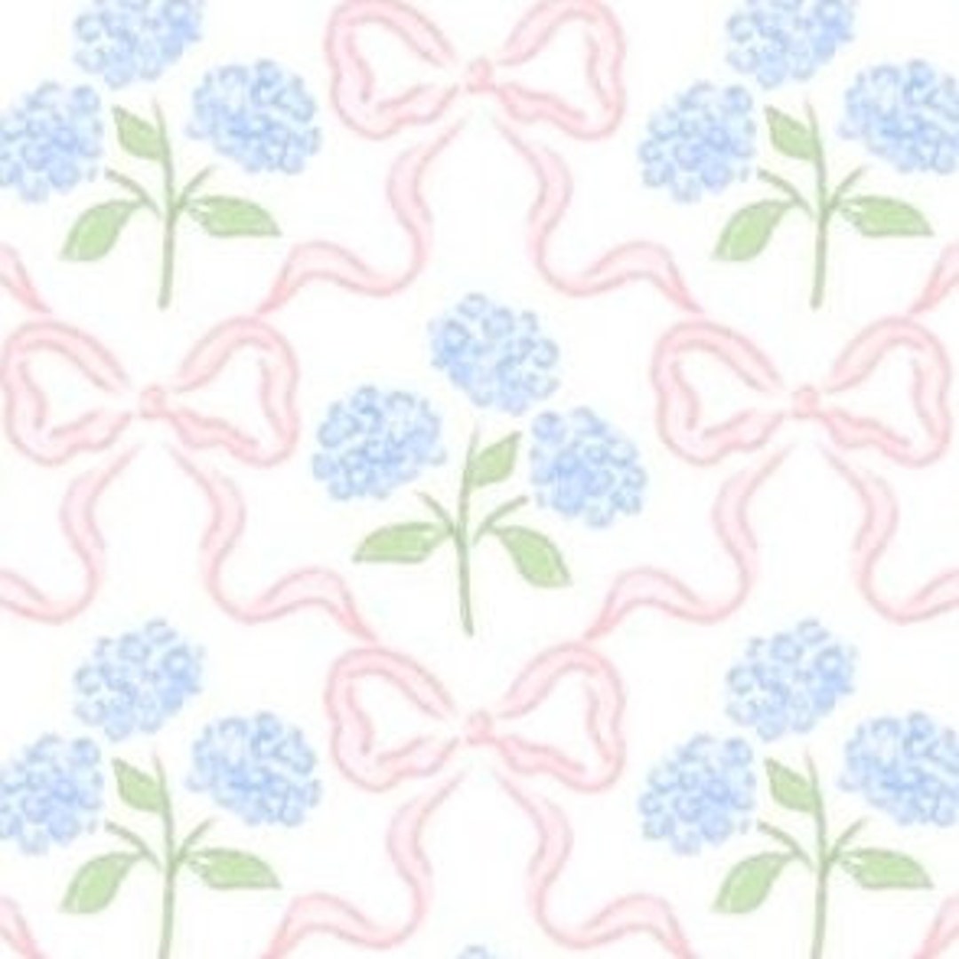 Lovey, Baby Blanket, or Adult Blanket: Hydrangea Ribbon Trellis. Pink ...
