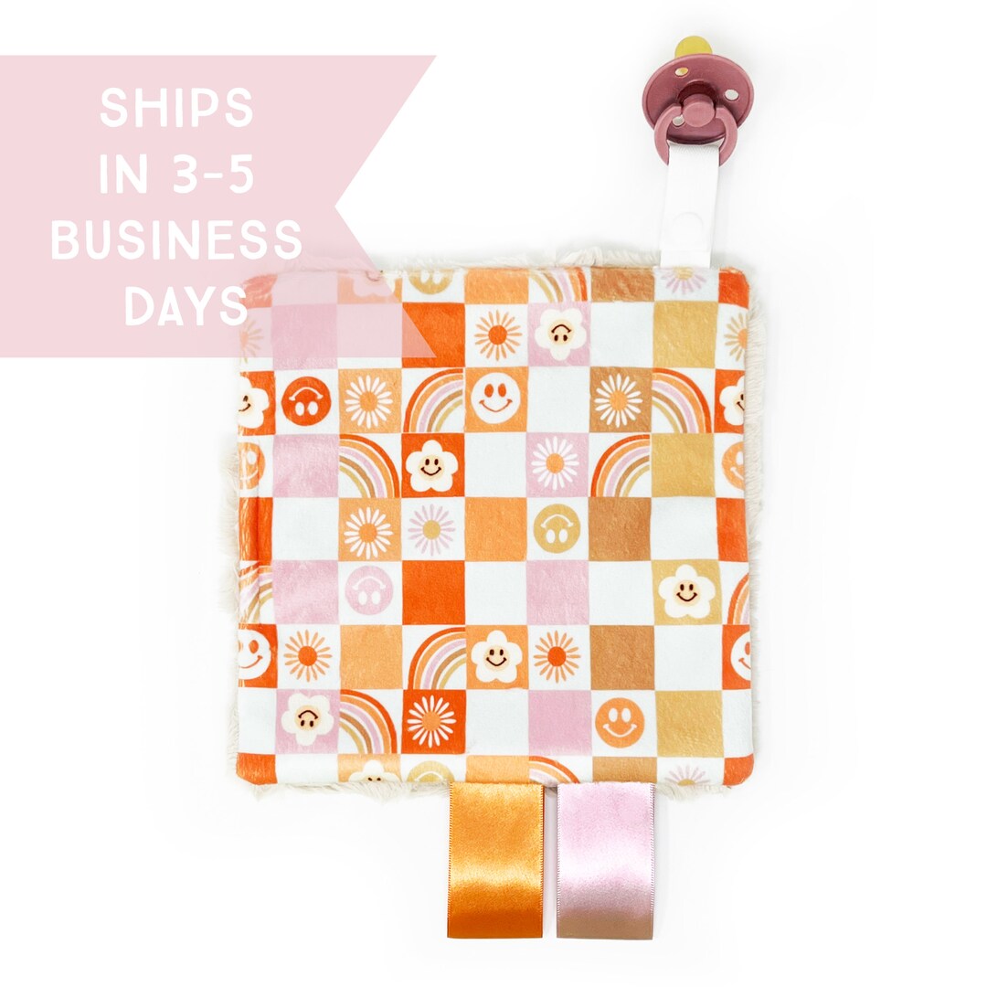 Paci Keeper, Crinkle, or Mini Lovey: Retro Checkerboard. Pacifier ...