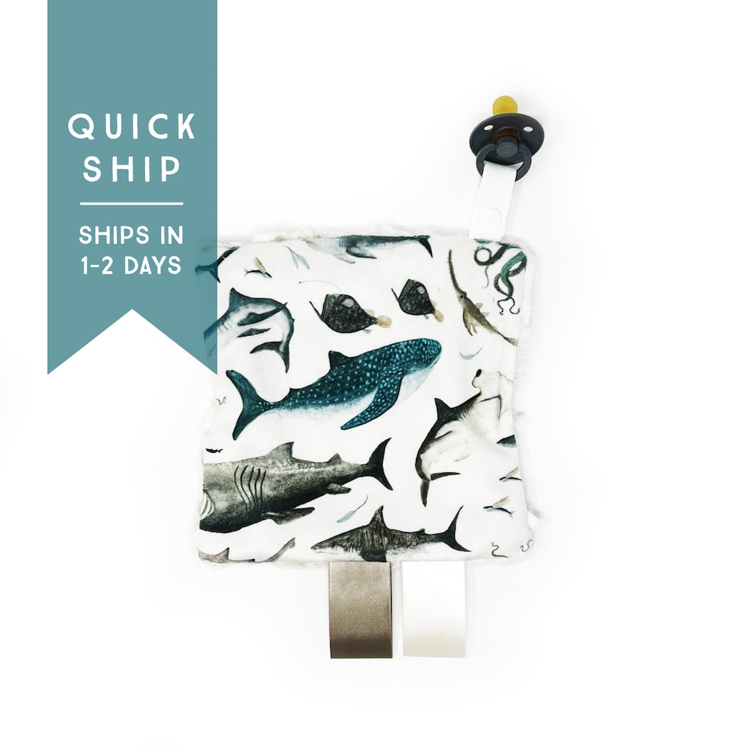 Paci Keeper: Watercolor Shark Snowy Owl Cuddle. Paci Holder. Pacifier ...