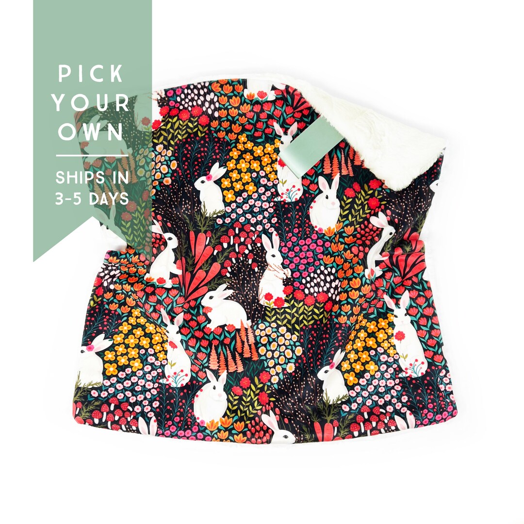 Lovey: Floral Field of Rabbits. Lovey. Bunny Lovey. Rabbit Lovey. Baby ...