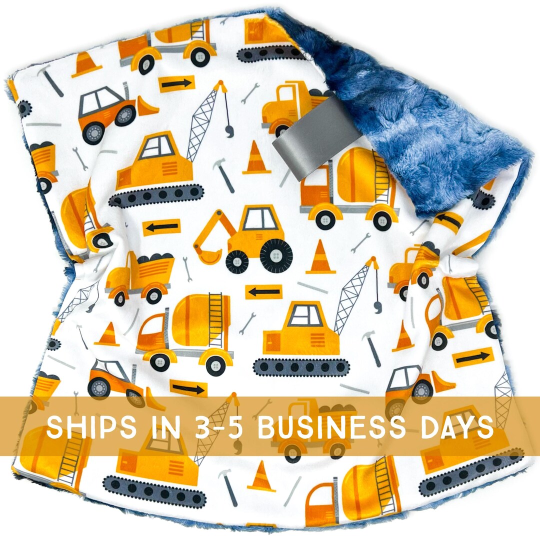 Lovey: Yellow Construction Trucks. Lovie. Gold. Blue. Boy. Crane. Dump ...