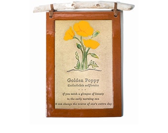 Ceramic Poppy Plaque - Etsy