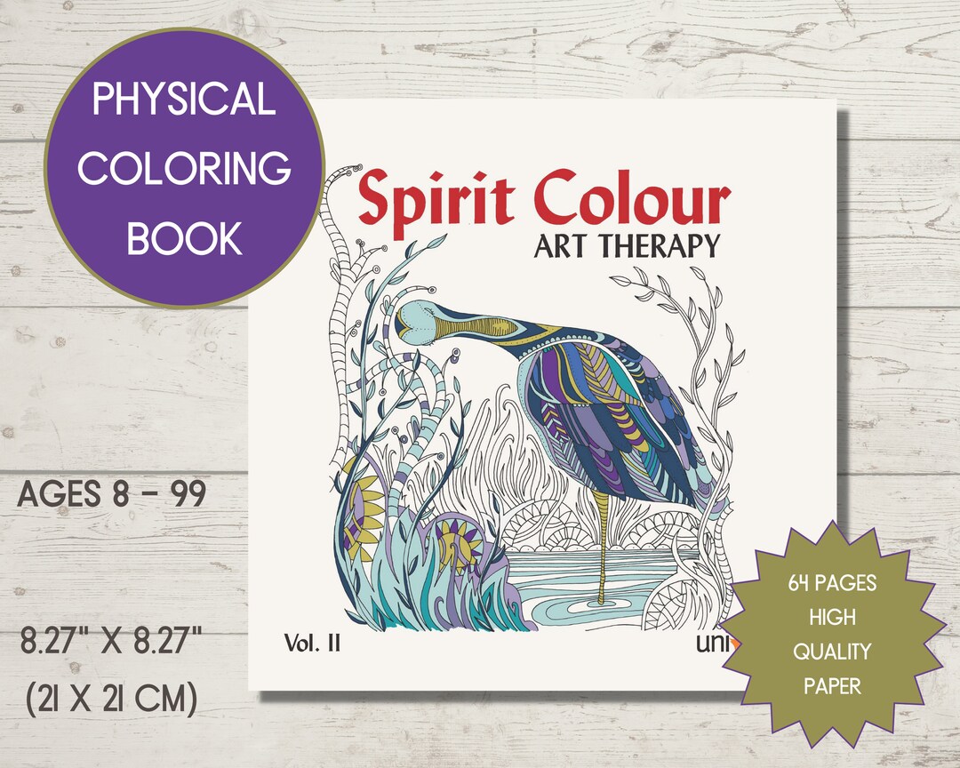 Spirit Colour Art Therapy Coloring Book Age 8-99 High - Etsy