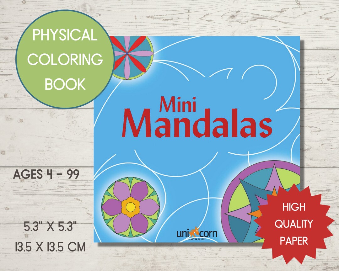 Mini Mandalas for Kids Coloring Book, Age 4-99, High Quality One-page ...