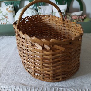 Vintage Wooden Basket With Handle Norrlandskorgen Breaded Basket 1956 - Etsy