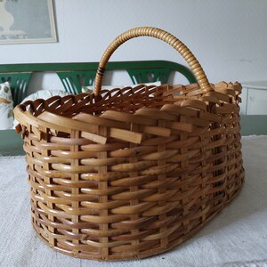 Vintage Wooden Basket With Handle Norrlandskorgen Breaded Basket 1956 - Etsy