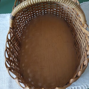 Vintage Wooden Basket With Handle Norrlandskorgen Breaded Basket 1956 - Etsy