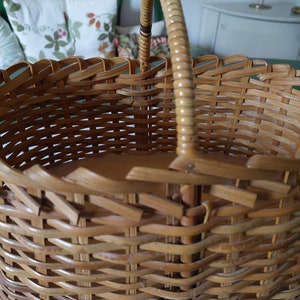 Vintage Wooden Basket With Handle Norrlandskorgen Breaded Basket 1956 - Etsy