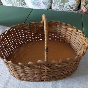 Vintage Wooden Basket With Handle Norrlandskorgen Breaded Basket 1956 - Etsy