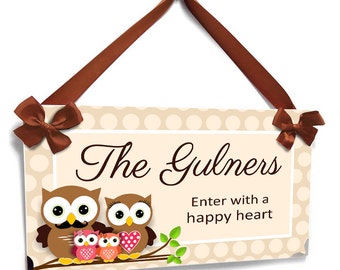 Owl welcome sign | Etsy