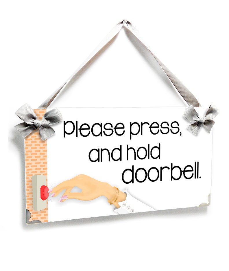 Press Doorbell Sign