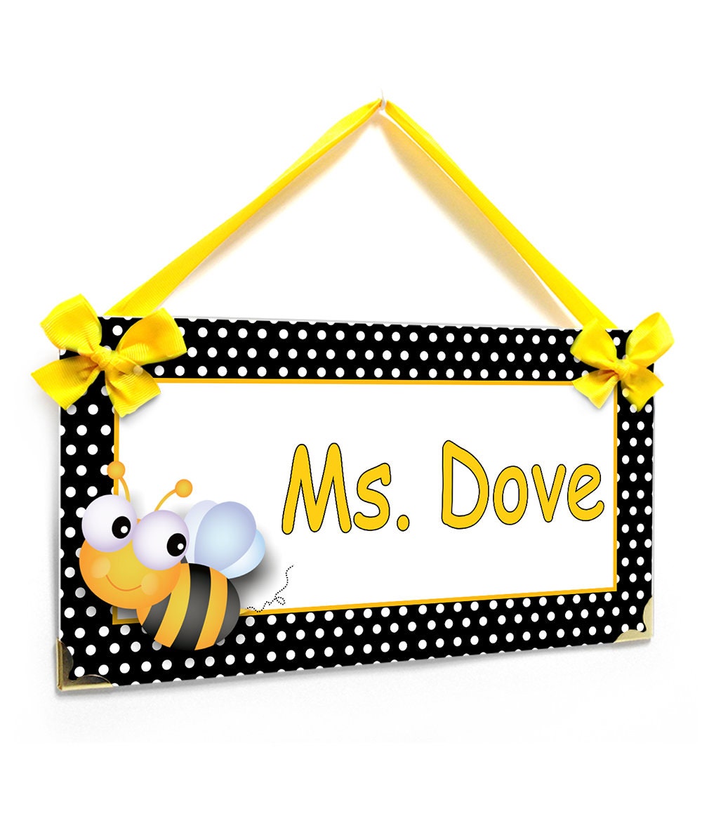 Custom Teacher Classroom Door Sign Sweet Bumble Bee Black - Etsy Canada
