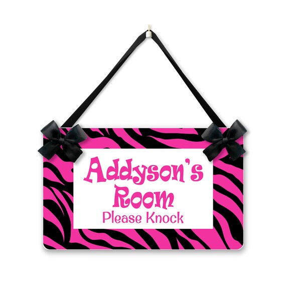 Pink Zebra Print Room