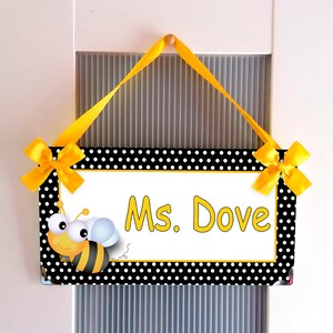 Custom Teacher Classroom Door Sign Sweet Bumble Bee Black - Etsy Canada