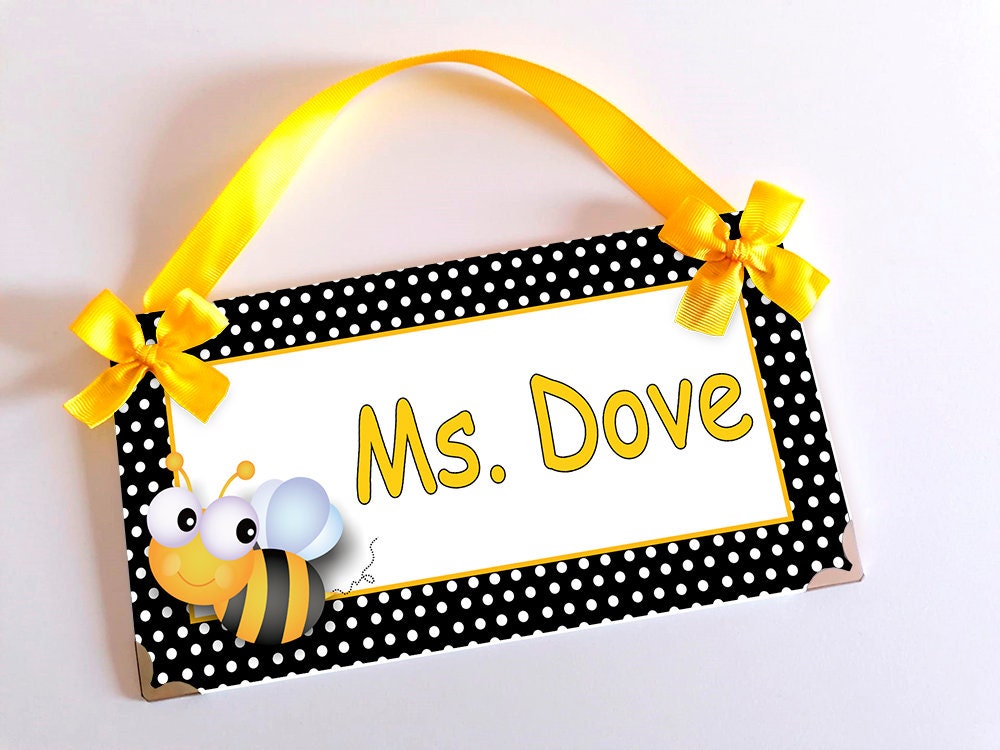 Custom Teacher Classroom Door Sign Sweet Bumble Bee Black - Etsy Canada