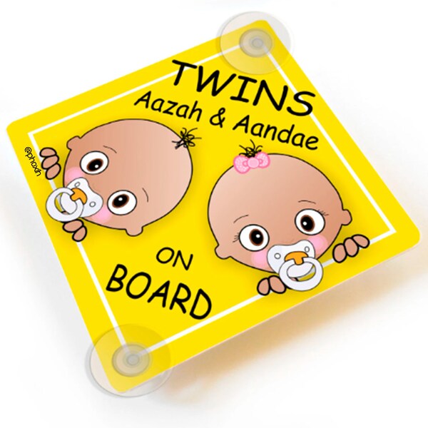 Twins on Board Decal - Etsy