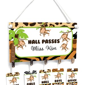 Personalized Safari Funny Jungle Monkeys Themed Teacher Set - Etsy