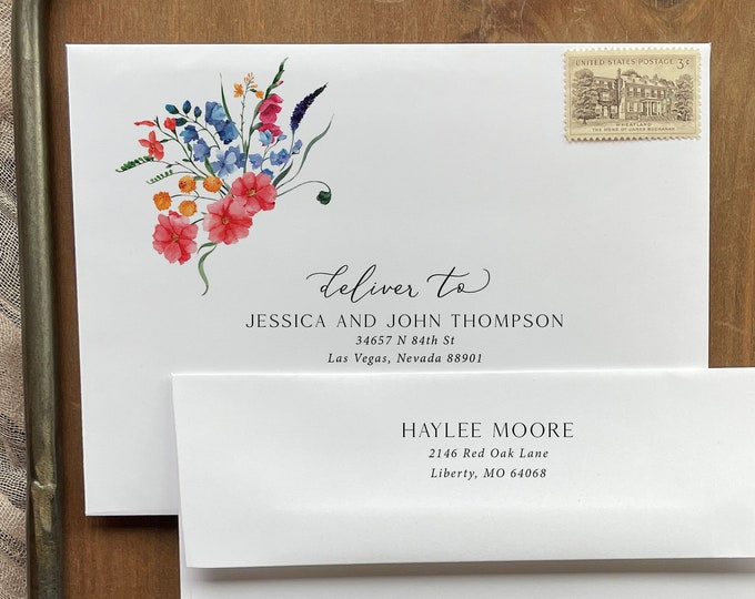 Guest Address and Return Address Envelope Printing, Style 3 Add On ...