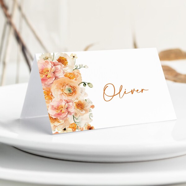 Floral Place Cards - Etsy