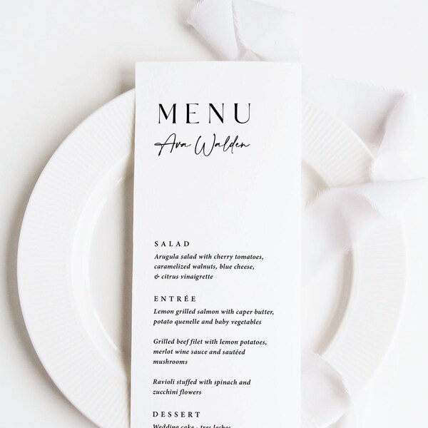 Rustic Menu Cards - Etsy